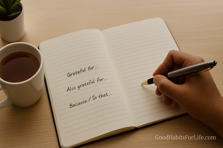 Gratitude in 3 Lines: A 2025 MicroJournal – Good Habits for Life