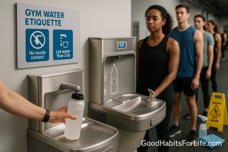 Gym Water Etiquette: Fountains, Floors & Refill Rules – Good Habits for ...